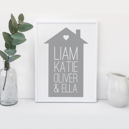 House Portrait Typography Poster