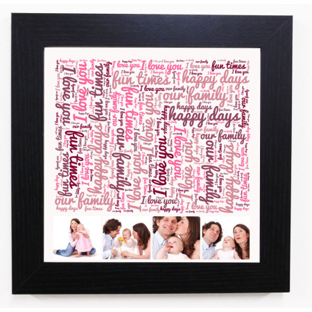 12x12 Inch Word Art Photoprint - Photo & Shapes